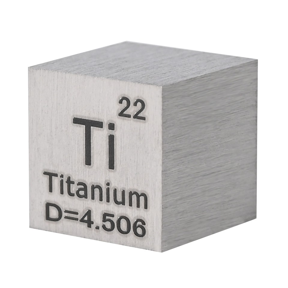 10mm Metal Cube 99.9% Pure Periodic Table Element Engraved Density ...