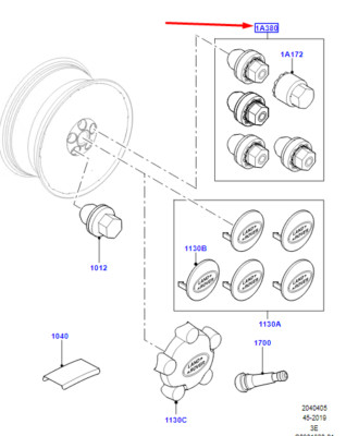 LAND ROVER DEFENDER Van L663 Locking Wheel Nut Kit LR137573 NEW GENUINE ...