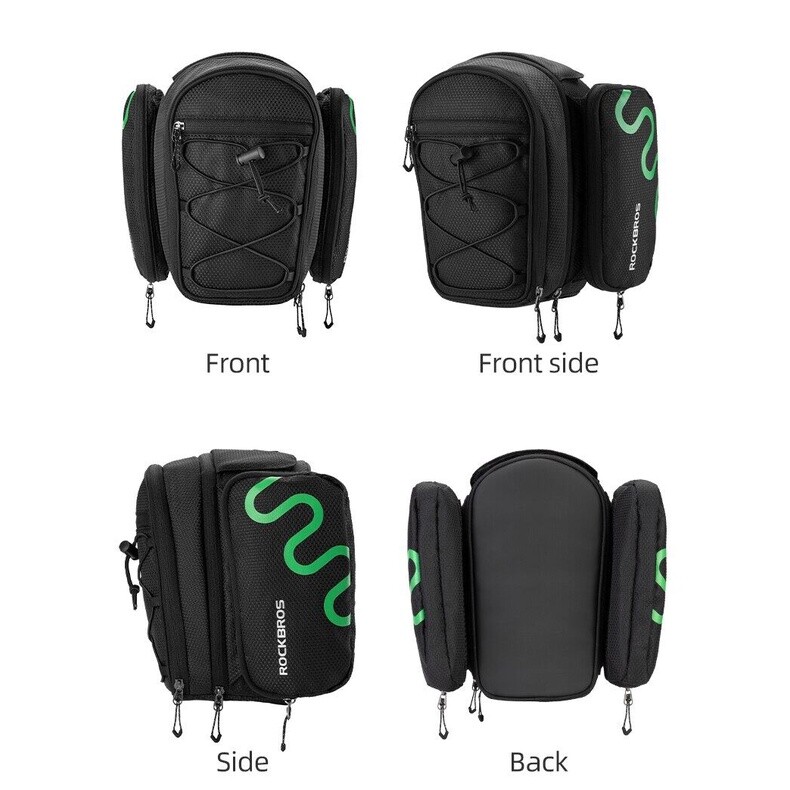 ROCKBROS Bike Tail Bag Saddle Rear Rack Bag Storage Travel Bag ...
