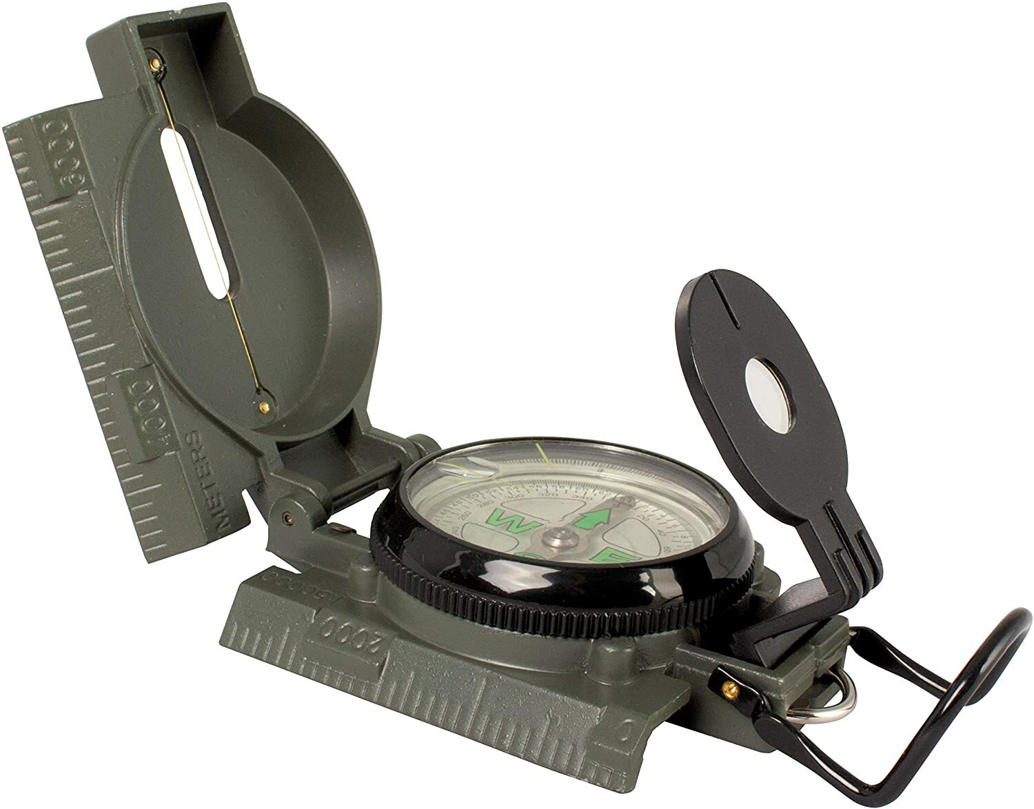 Military Compass Lensatic Sighting Wire Hiking Camping Hunting Survival ...