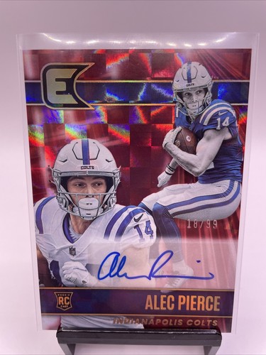 2022 Panini Chronicles Essentials Alec Pierce Red Rookie Auto /99 Ind ...