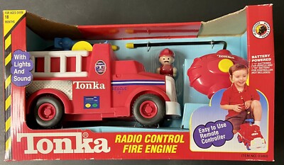 RARE 2000 Tonka Truck Radio Control Fire Engine Lights & Sounds w ...