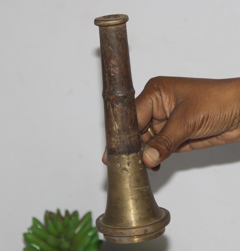 Vintage Wooden & Brass Handcrafted Chilam/Tobacco Hukka Pipe 33 | eBay