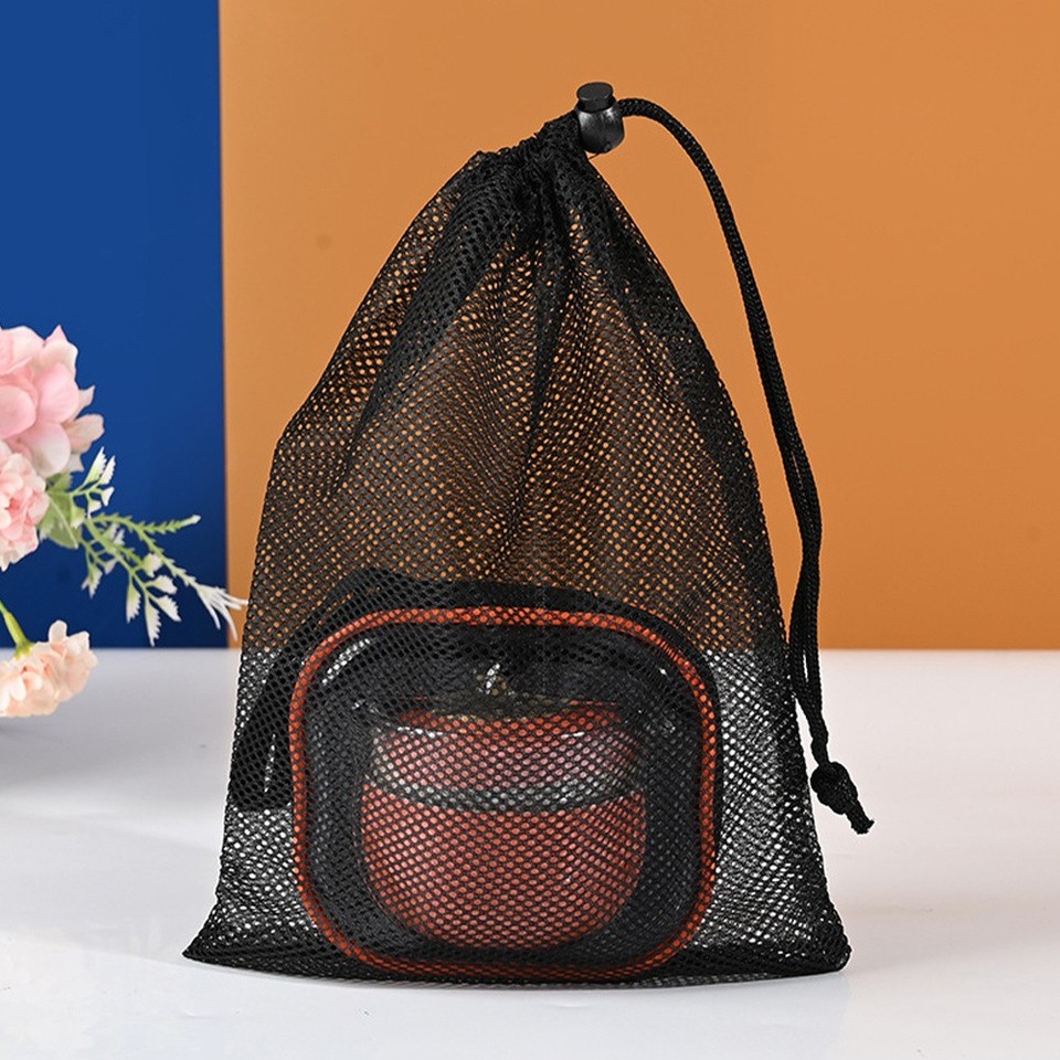 10 Pcs Foldable Mesh Drawstring Bags Breathable Laundry Bags for ...