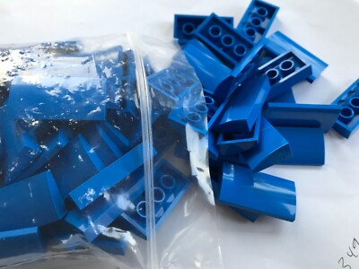 LEGO-NEW-#88930-BLUE-SLOPE CURVED 2 X 4 X 2/3 BOTTOM TUBE -10 PIECE | eBay