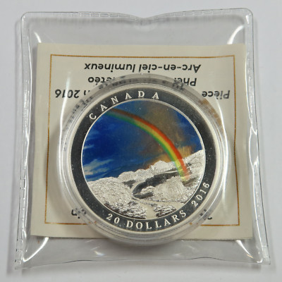 2016 CANADA - Fine Silver Radiant Rainbow Weather Phenomenon - $20 Coin ...