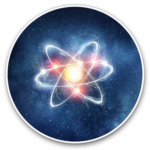 2 x Vinyl Stickers 20cm - Atom Nuclear Power Science Physics Cool Gift ...