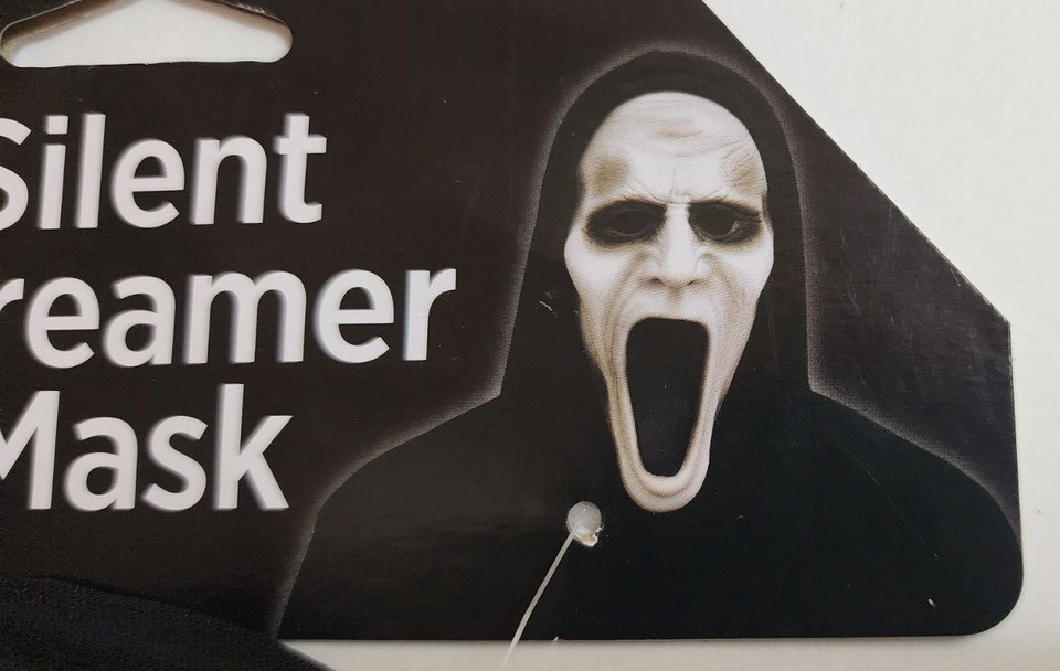 Fun World Silent Screamer Ghost Face PVC Character Costume Mask Scream ...