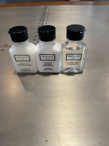 BEEKMAN 1802 'Fresh Air' Shampoo Conditioner Lotion Soap 3 pc Travel ...