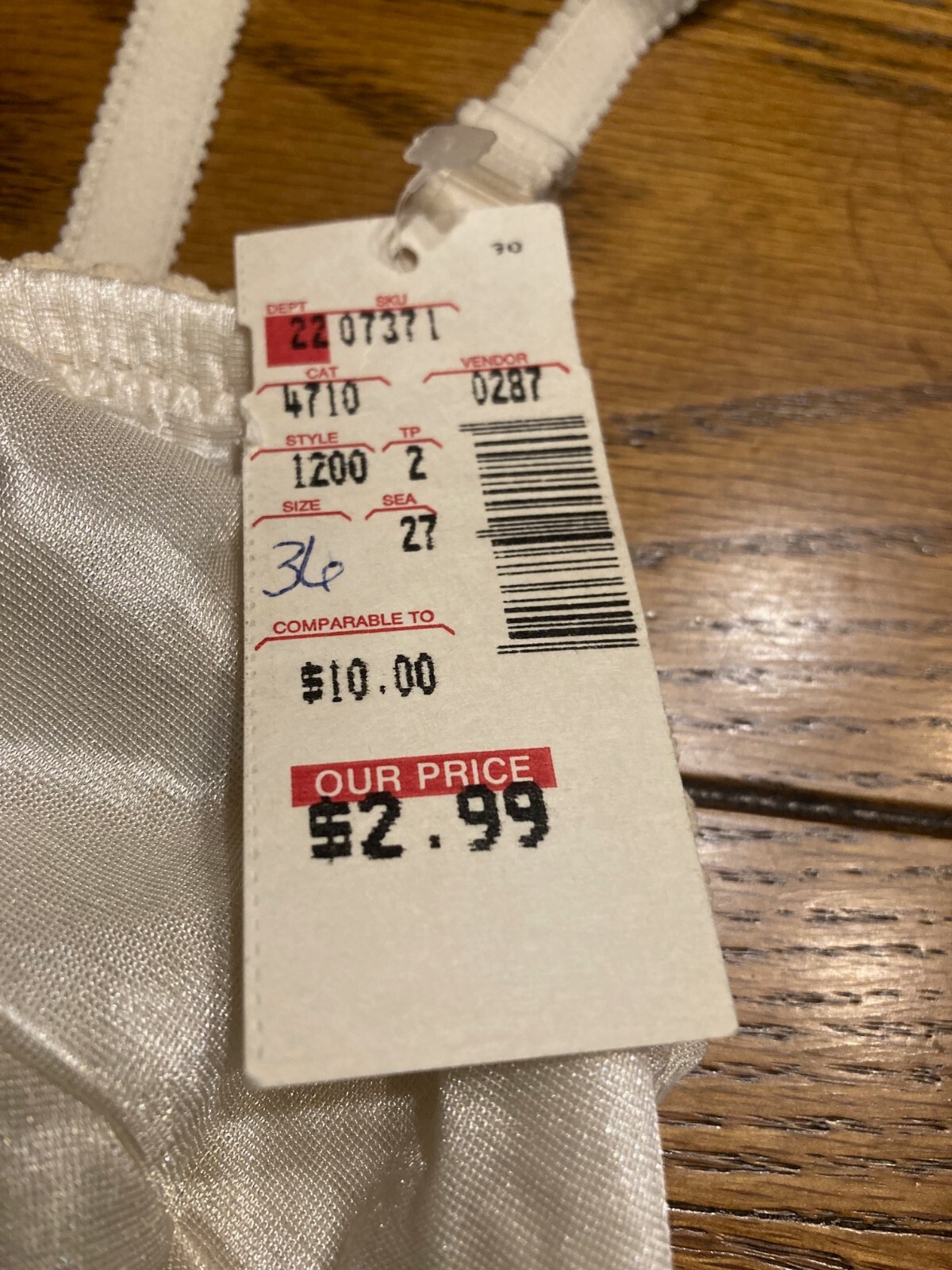 Vintage Sears Nylon Ivory Full Slip Women's size 36 -… - Gem