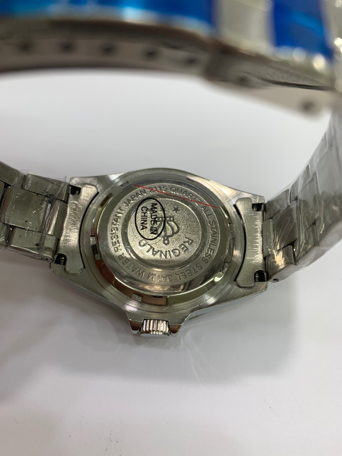 Reginald Mens Wrist Watch Silver Blue Navy White Analog Quartz New ...