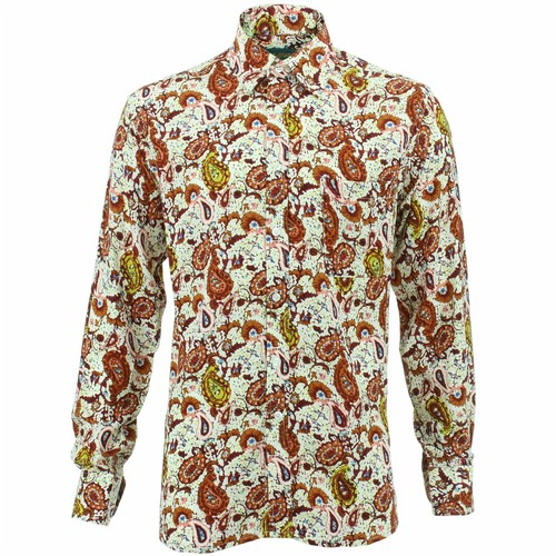 Mens Shirt Loud Originals REGULAR FIT Blossom White Retro Psychedelic ...