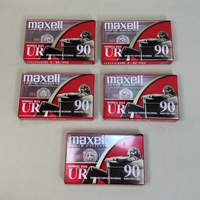 MAXELL 🔥 Blank Cassette Tapes AUDIO Normal Bias UR 90 Minutes NEW ...