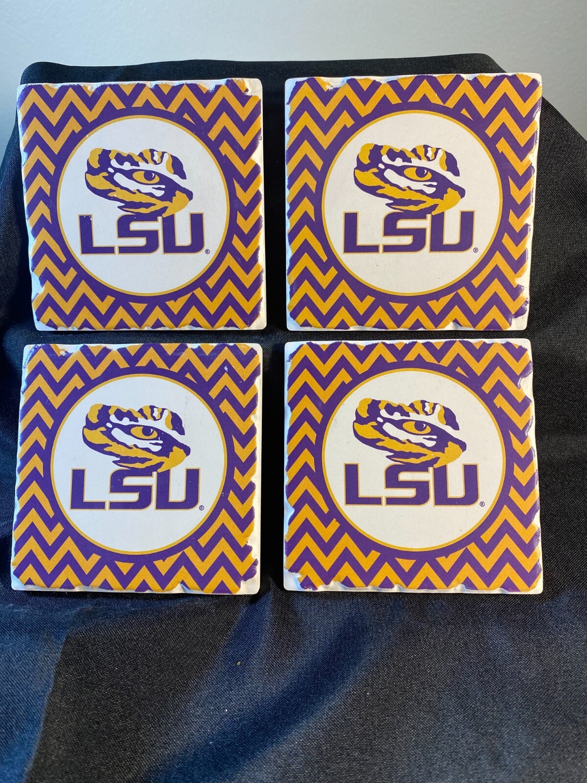 LSU Absorbent Ceramic Coasters- Set of 4 | eBay