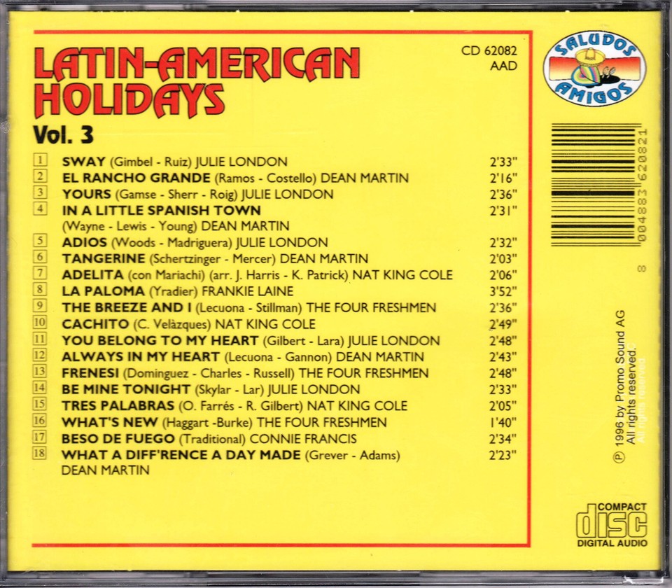 LATIN-AMERICAN HOLIDAYS Vol.3 CD NEW SEALED | eBay