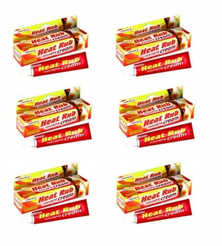 6 x Masterplast Muscle Heat Rub Massaging Cream For Sprains Twists ...