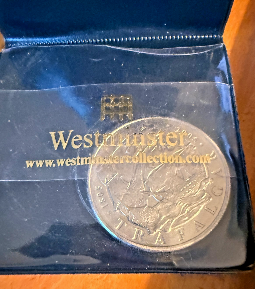 2005 UK £5 Five Pound Coin Battle of Trafalgar Bicentenary Elizabeth II ...