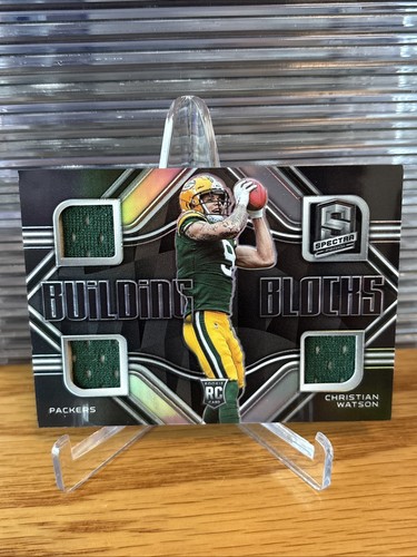 2022 Panini Spectra - Building Blocks Christian Watson #BBL-CWA /99 ...