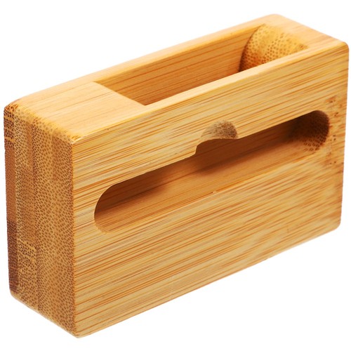 Bamboo Phone Holder for Desk Mobile Desktop Stand Wooden Speaker Box ...