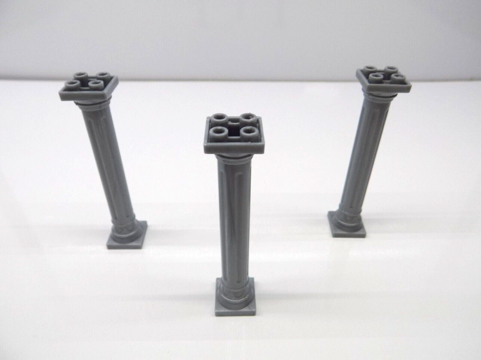 LEGO 3 pc Gray Support Columns Lot {WASHED} | eBay