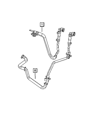 Fits Wrangler between 2018 and 2019 Heater Supply Hose And Tube New ...
