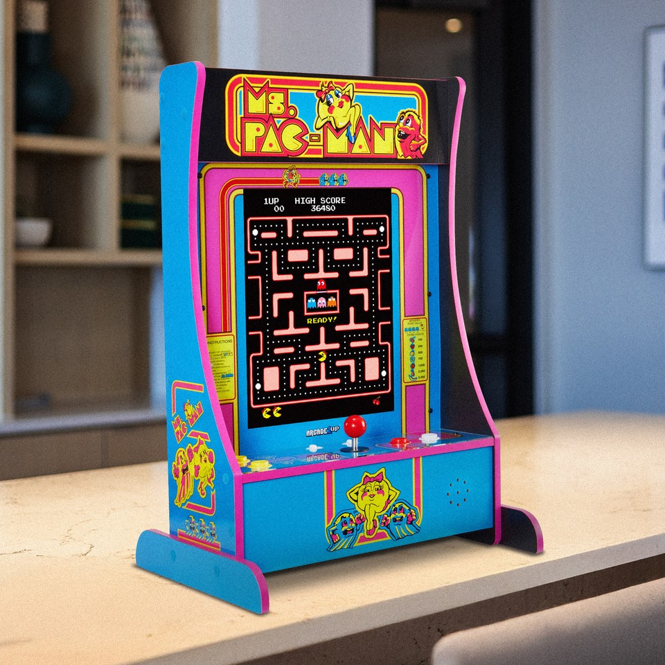 Arcade1Up Ms PAC MAN Partycade 12 Games in 1 Arcade Game LCD Color ...