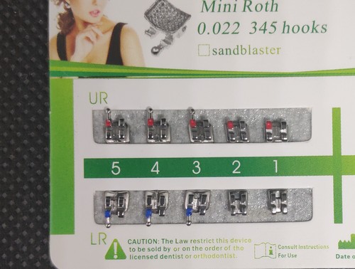 10Sets Dental Orthodontic Brackets MIM Monoblock Mini Roth/MBT 022/018 ...