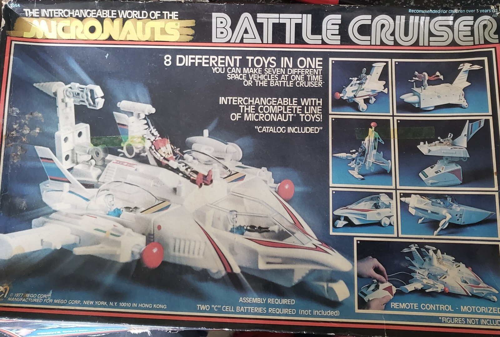 1977 mego micronauts battle cruiser and 2 figures | eBay