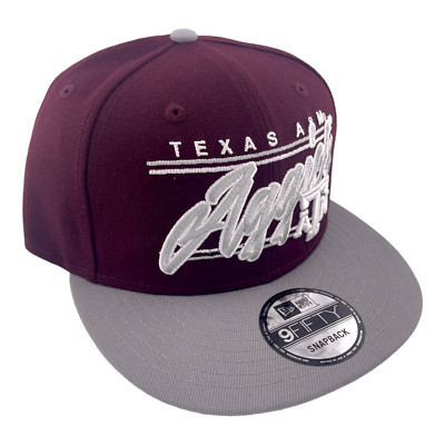 New Era Texas A & M Aggies Team Script NCAA Maroon/Grey UV 9FIFTY ...