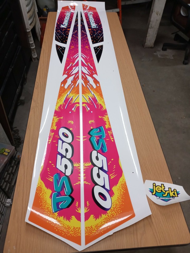 Jet Ski Graphic Kit for Kawasaki JS550 - Stand Up Decal Sticker | eBay