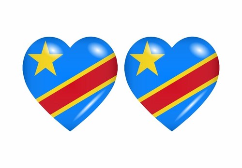 2X Adesivo Sticker Bandiera Cuore CGO CONGO RDC | eBay