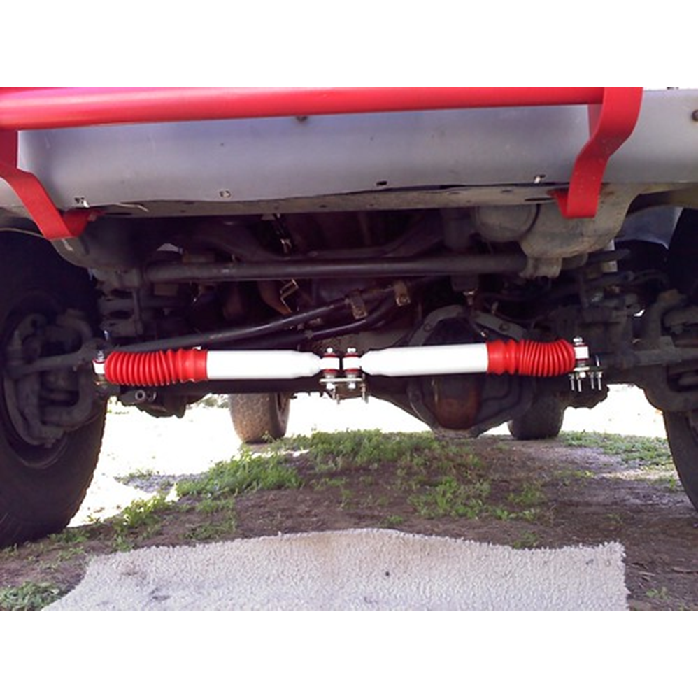 Skyjacker Steering Stabilizer Dual Kit White For Dodge RAM 1500, 2500 ...