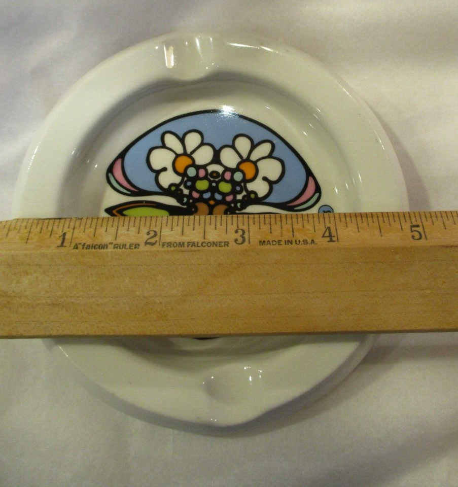 Vintage 1960's PETER MAX Daisy Reflection Mod Psychedelic Ashtray ...