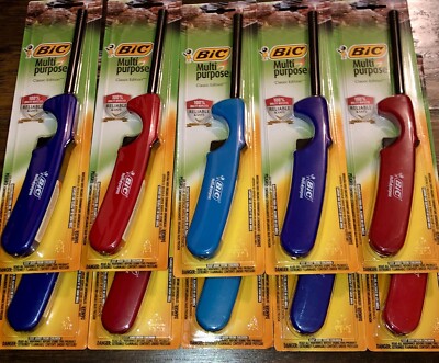 Lot of 10 BIC Multi-Purpose Classic Edition Lighters Assorted Handle ...