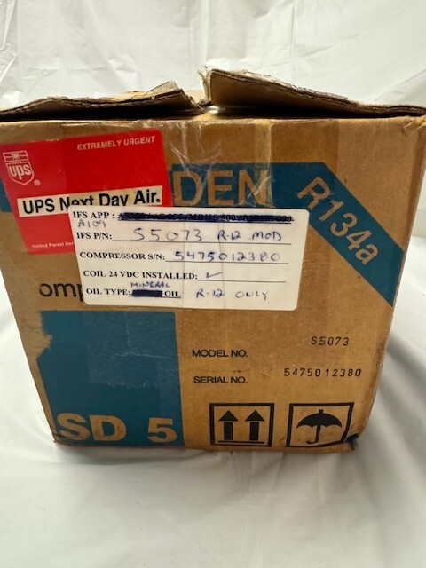 Sanden A/C Compressor SD5 for Augusta Helicopters w/Certificate of ...