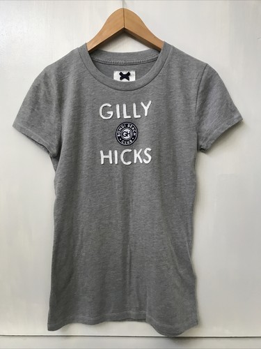 Gilly Hicks Applique Logo Bondi Beach Club Juniors Gray Short Sleeve ...
