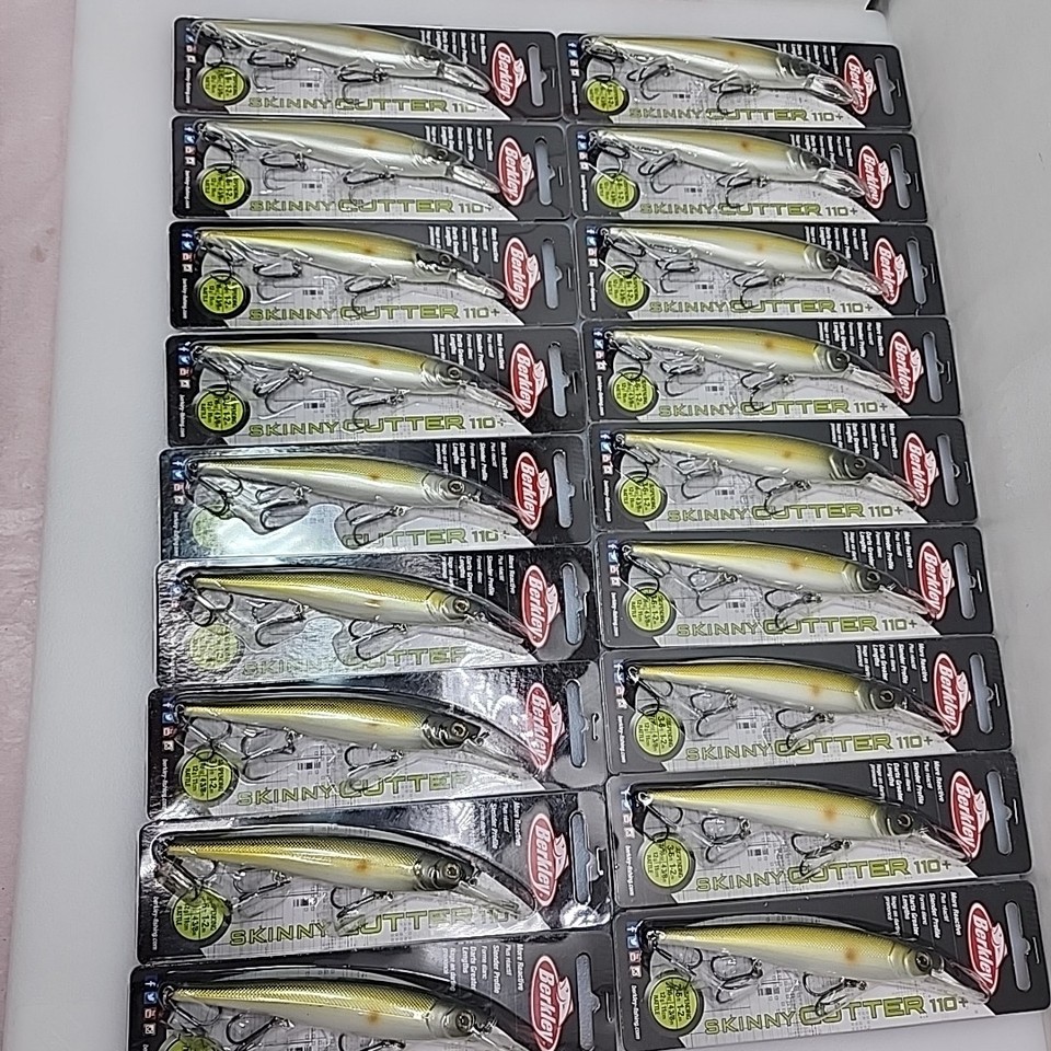 18 BERKLEY SKINNY CUTTER 110 SHALLOW 4-3/8" Jerk Bait Lot 7/16OZ Lures ...