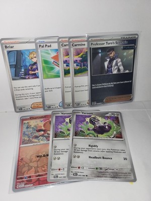 Pokemon TCG Trainer Cards & Supporting Pokemon 8 Cards Briar, Pal Pad ...