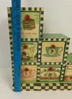 Wooden Tea Chest Tea Bag Storage Decoupaged Unique Polka Dot Checkered ...