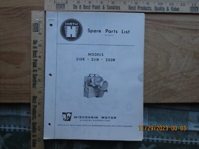 wisconsin motor models 210 r , 211 r , 220 r hirth spare parts list | eBay