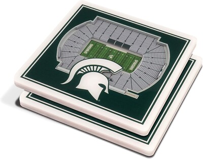 MICHIGAN STATE SPARTANS---3D STADIUM PLASTIC COASTERS | eBay
