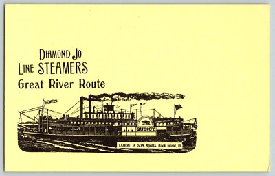 Vintage Postcard~ Diamond Jo Line Steamers Great River Route~ Rock ...