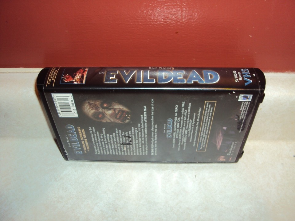EVIL DEAD VHS CASSETTE TAPE HORROR GORE MOVIE COLLECTOR'S EDITION ...