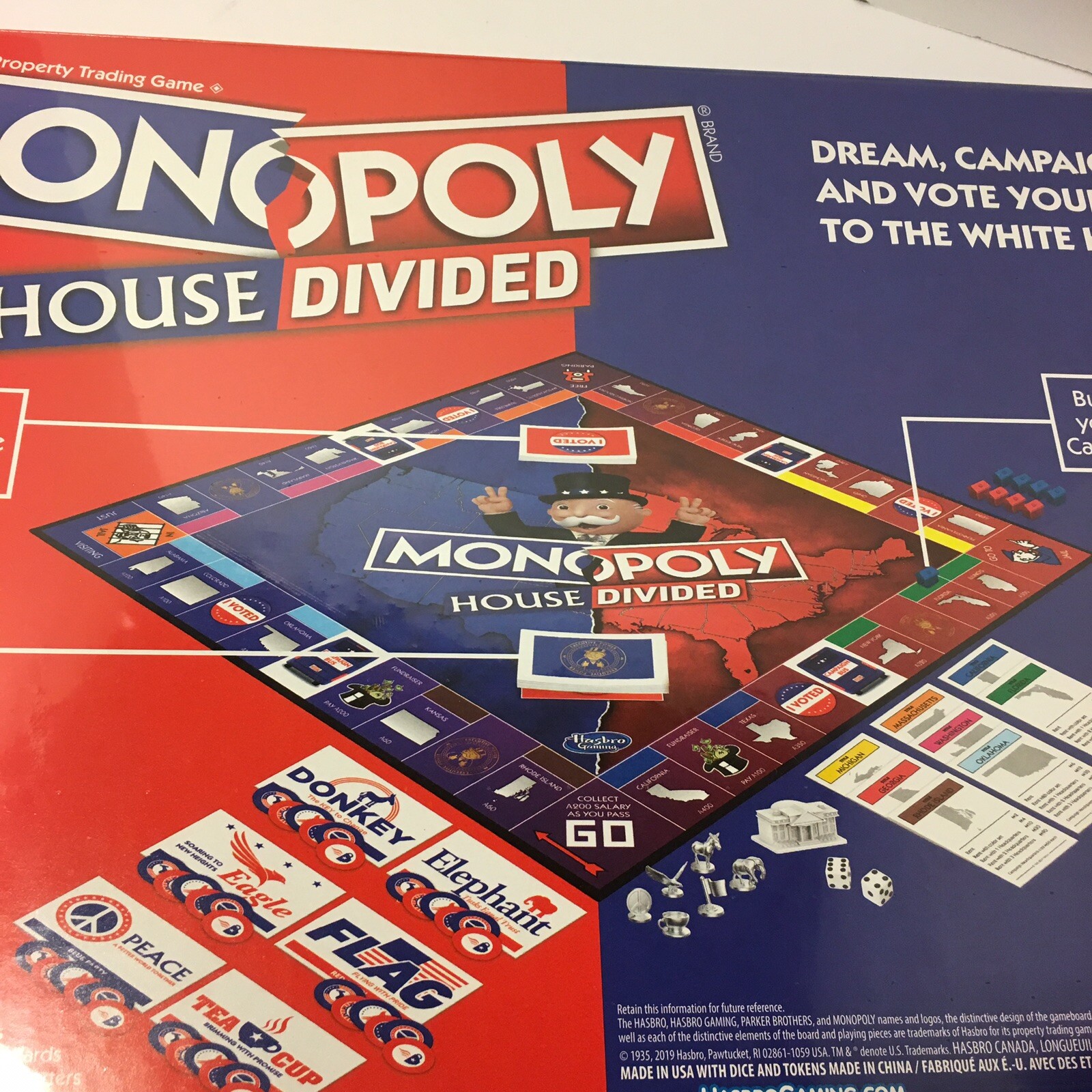 Monopoly House Divided Board Game Elections Politics White House Themed ...