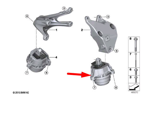 BMW 5 G30 Left Engine Mount 22116860463 NEW GENUINE | eBay