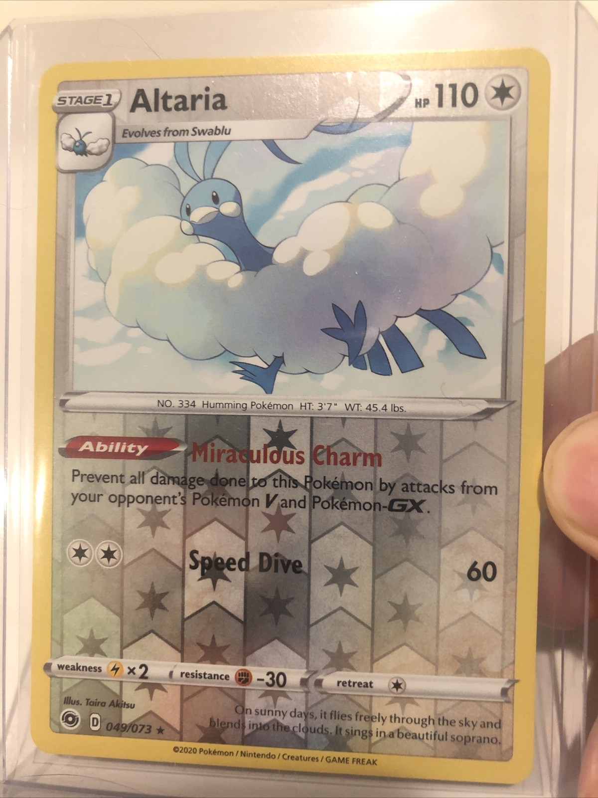 Pokémon TCG Altaria Champion's Path 049/073 Reverse Holo Holo Rare Near ...