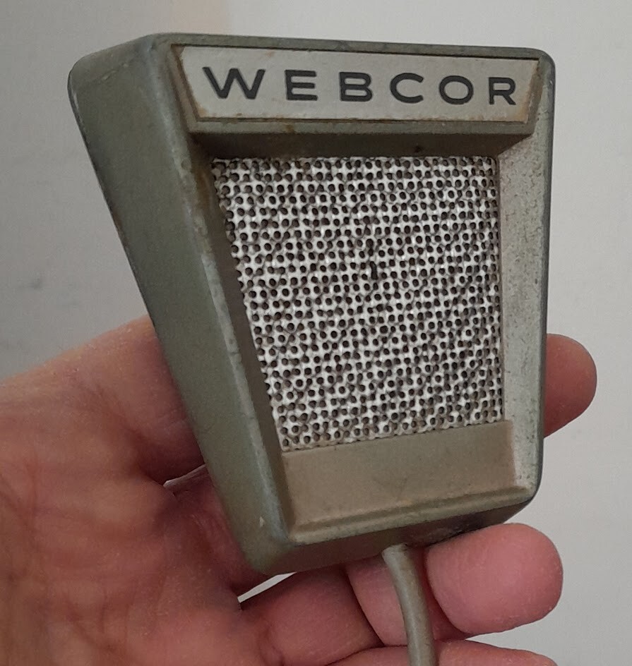 1950s WEBCOR Metal Retro DECO Hand Held Radio Tape Recorder Mic ...