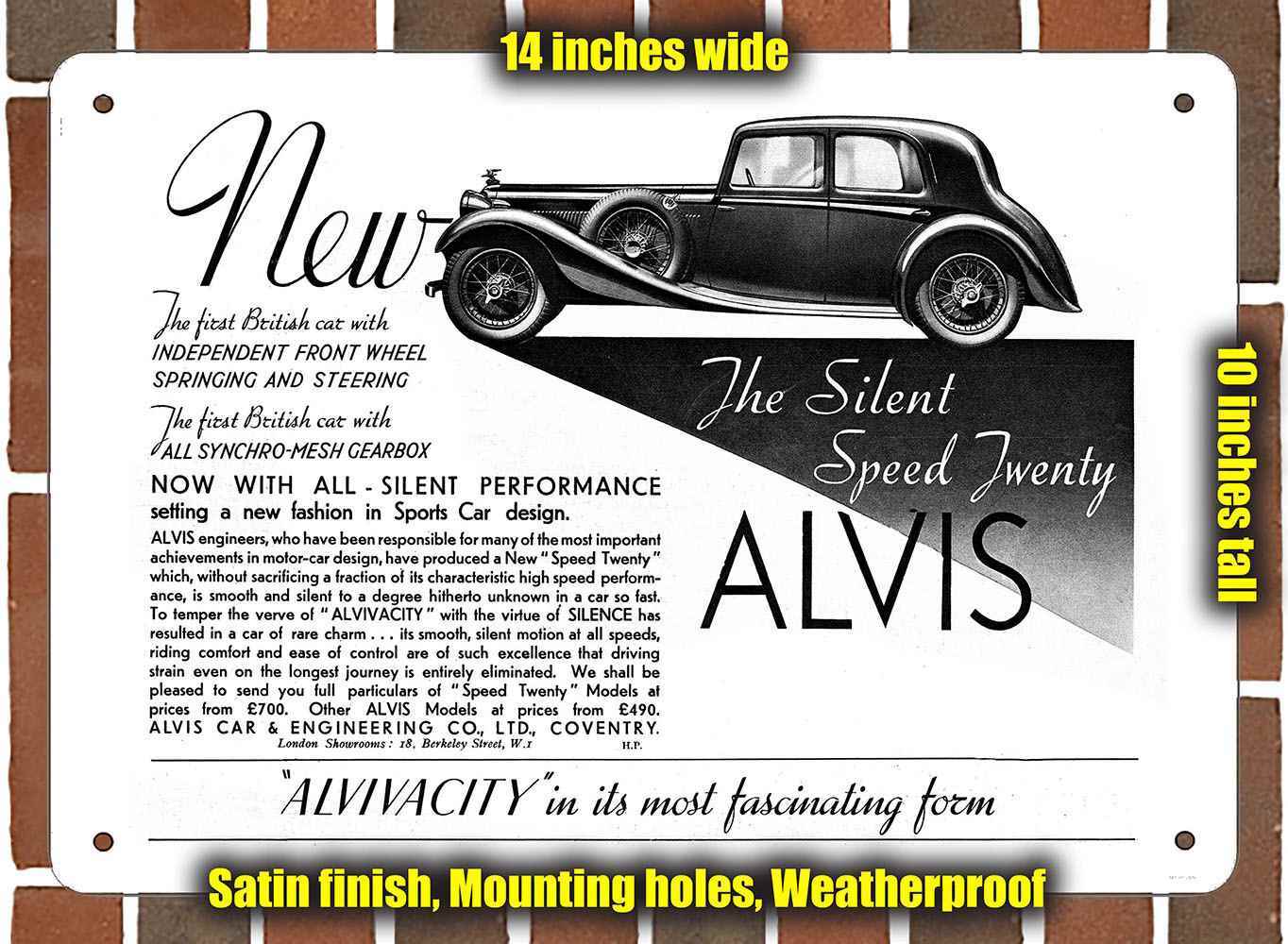 Metal Sign - 1935 Alvis - 10x14 inches | eBay