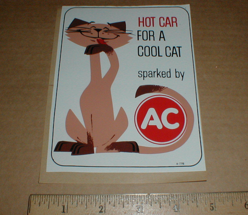 AC Delco GM spark plugs Hot Car for Cool Cat vtg 1970s Drag Racing ...
