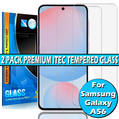 For Samsung Galaxy A56 5G Gorilla Tempered Glass Screen Protector Clear ...